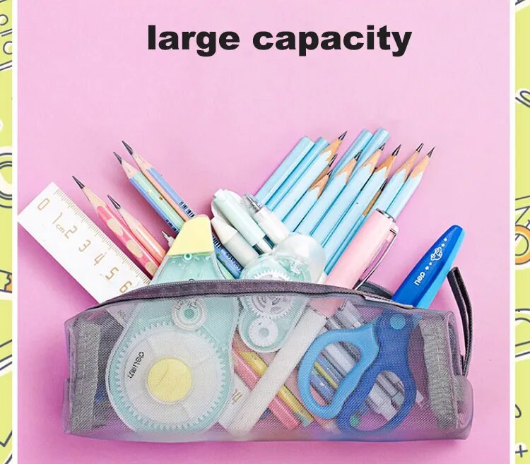 Deli 66747 Transparent Pencil Case | Pacific Bookstores Pte Ltd