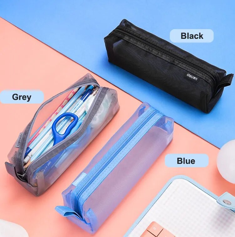 Deli 66747 Transparent Pencil Case | Pacific Bookstores Pte Ltd
