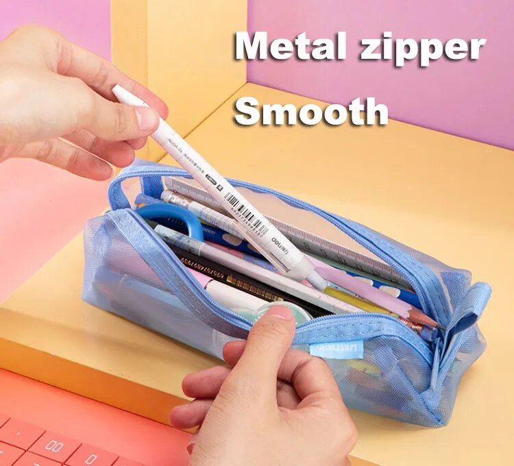 Deli 66747 Transparent Pencil Case | Pacific Bookstores Pte Ltd