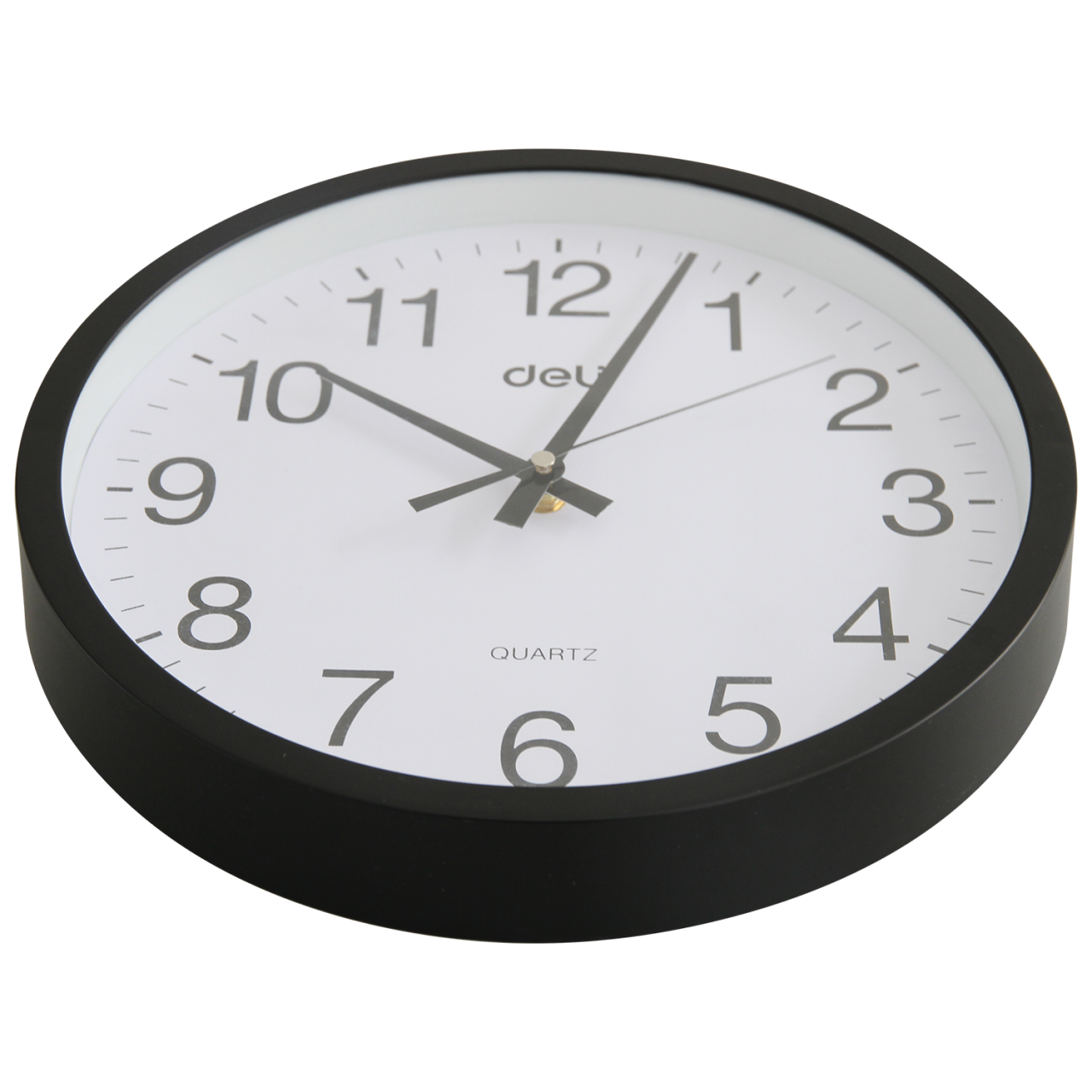 Deli D9005 Round Wall Clock 30cm Black | Pacific Bookstores Pte Ltd