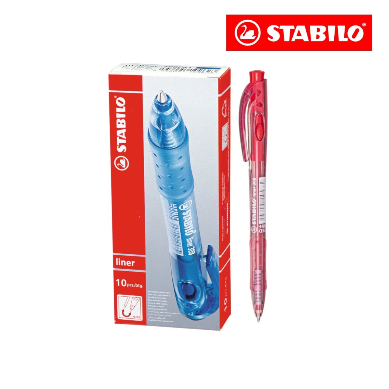 Stabilo SB308 Liner Ball Pen Blue (Box of 10 Pcs) | Pacific Bookstores ...