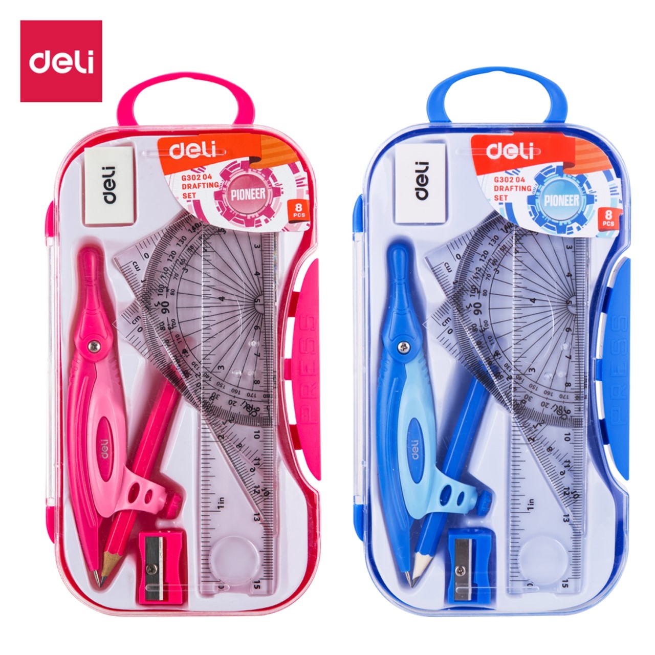 Deli G30204 Compass Set (8Pcs) | Pacific Bookstores Pte Ltd