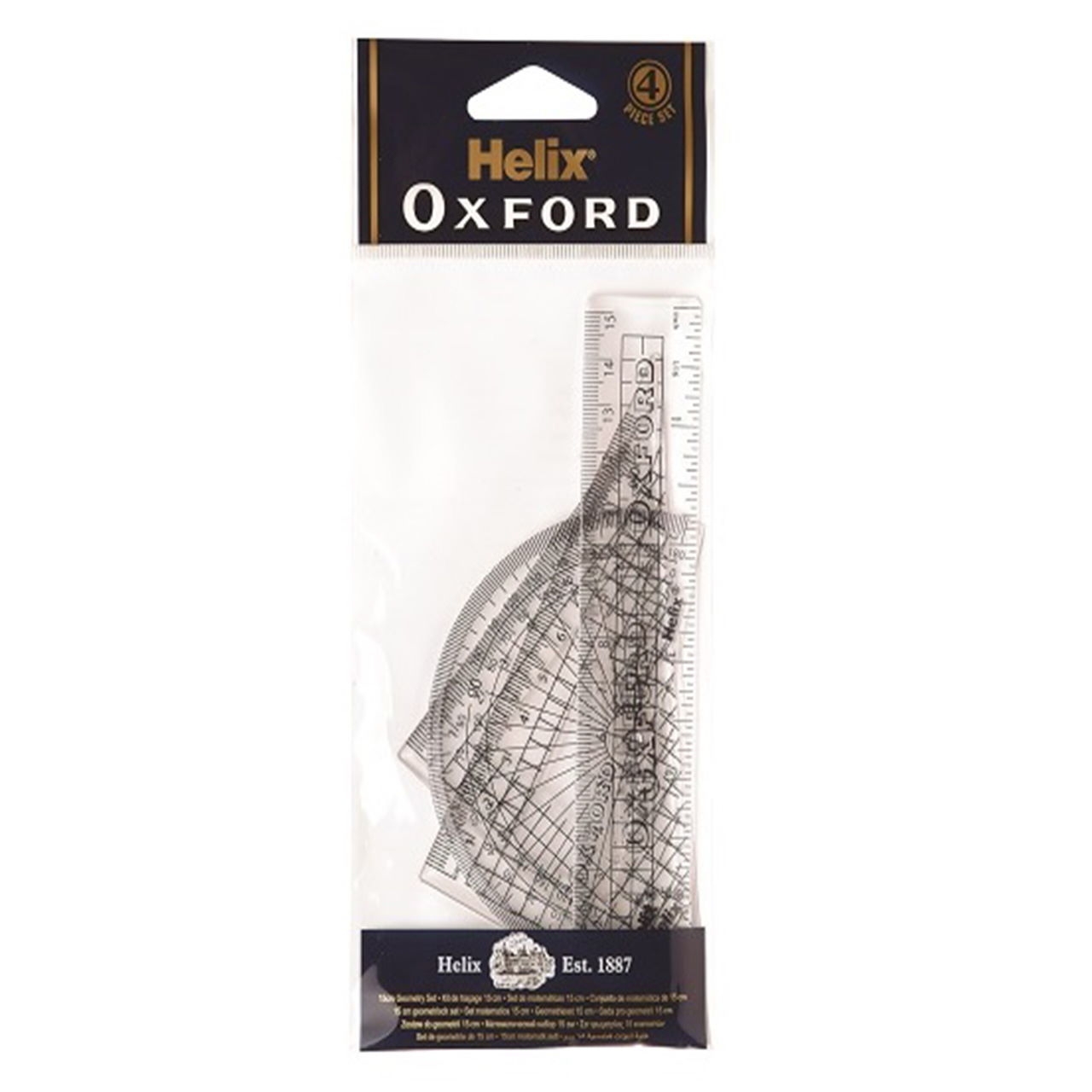 Oxford Q68011 15cm Geometry Set (4pcs) | Pacific eShop