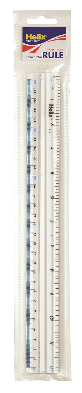 Helix L12080 30cm/12 Finger Grip Rule | Pacific Bookstores Pte Ltd