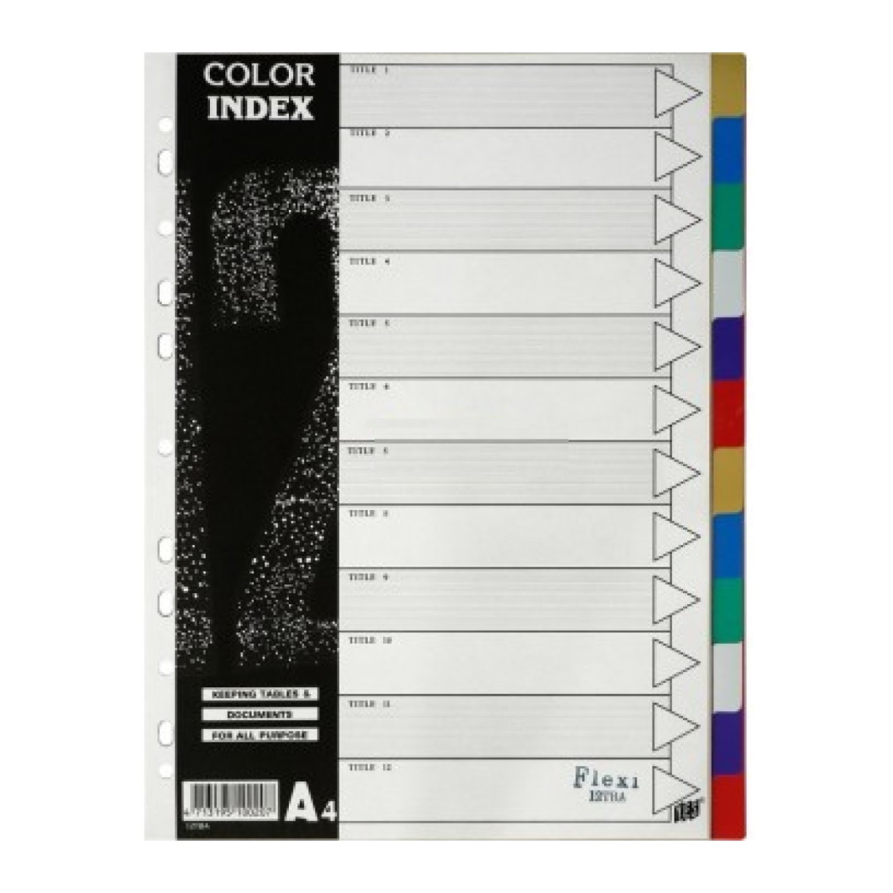 Flexi 12-TBA A4 Plastic Divider (12 Color) | Pacific Bookstores Pte Ltd