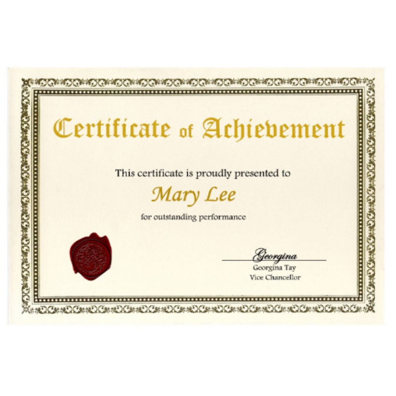 A4 Gold Stamped Certificate Paper 100's (GDB-04) | Pacific eShop