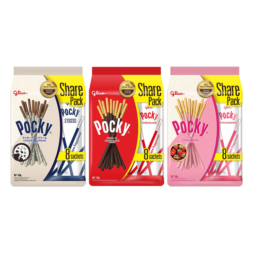 Glico Pocky Biscuits Sticks Share Pack, 8's X 20-22g Per Pack | Pacific ...
