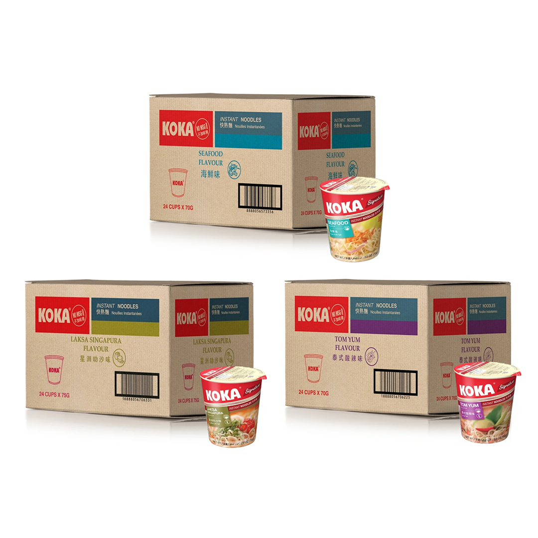 Koka Cup Noodles, 70-75g X 24's Per Carton | Pacific Bookstores Pte Ltd