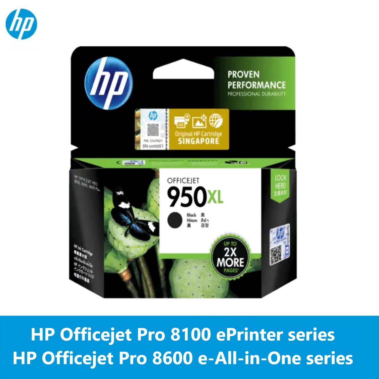 HP Original Ink Cartridge 950XL Black | Pacific Bookstores Pte Ltd