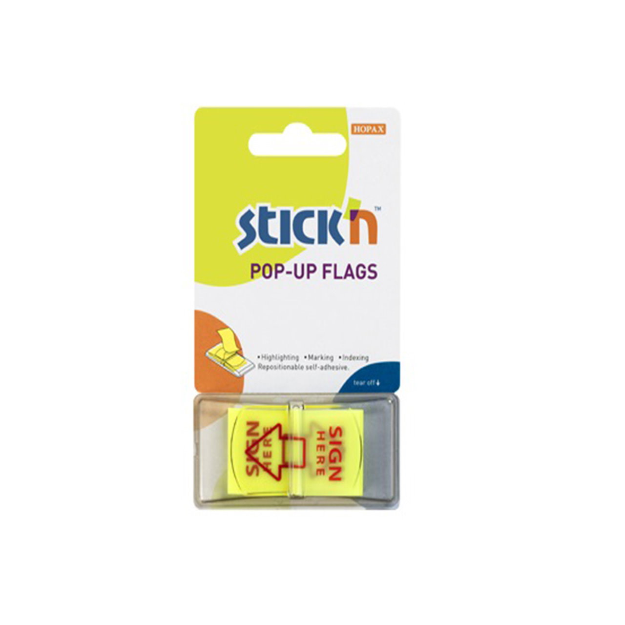 Hopax 26015/6 Popup Flags Sign Here 50'S | Pacific Bookstores Pte Ltd