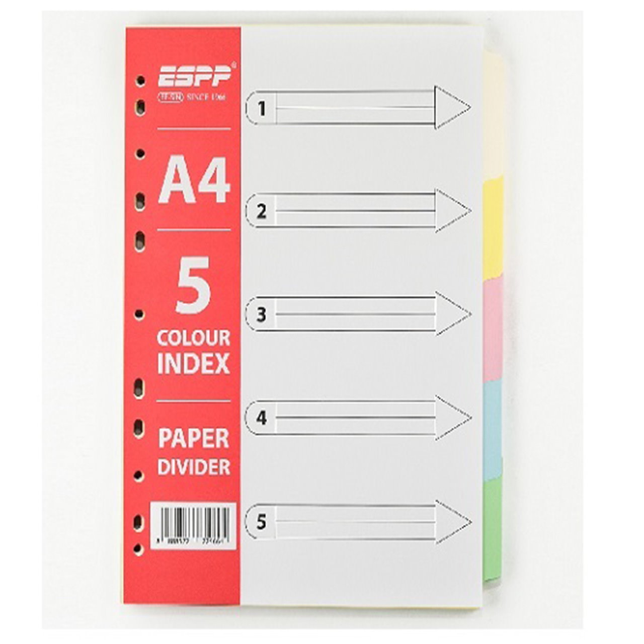ESPP Divider Paper A4 5 Colour Index (10 Set In 1) | Pacific eShop